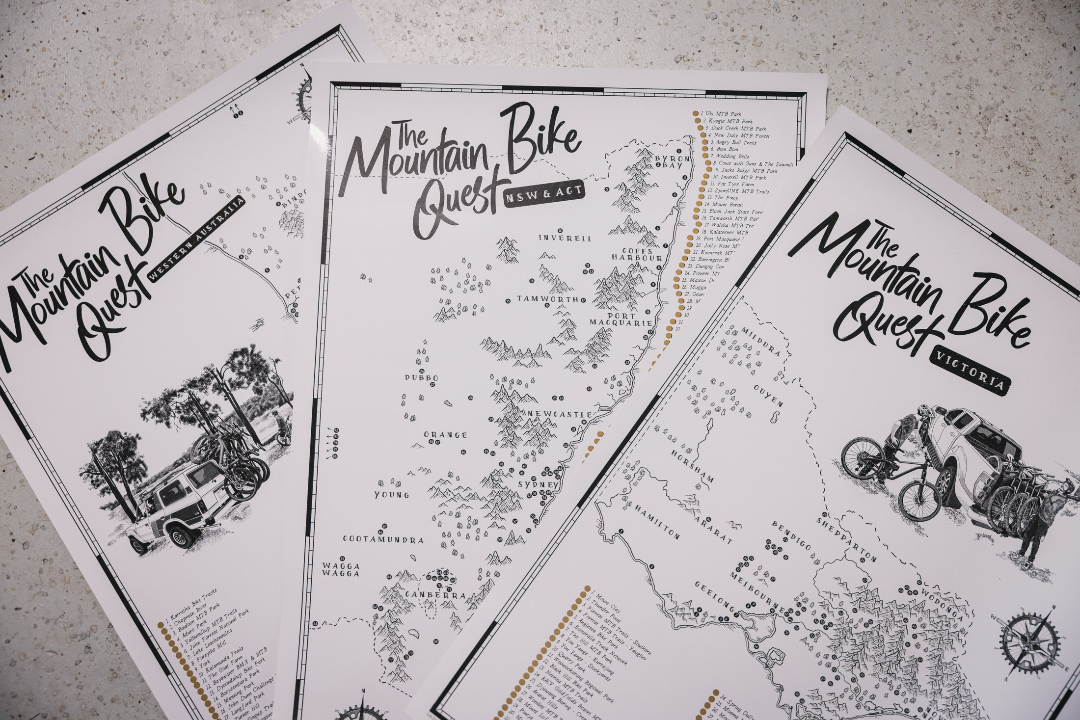 Fresh Produce | The Quest Maps Scratch Off MTB Trail Maps